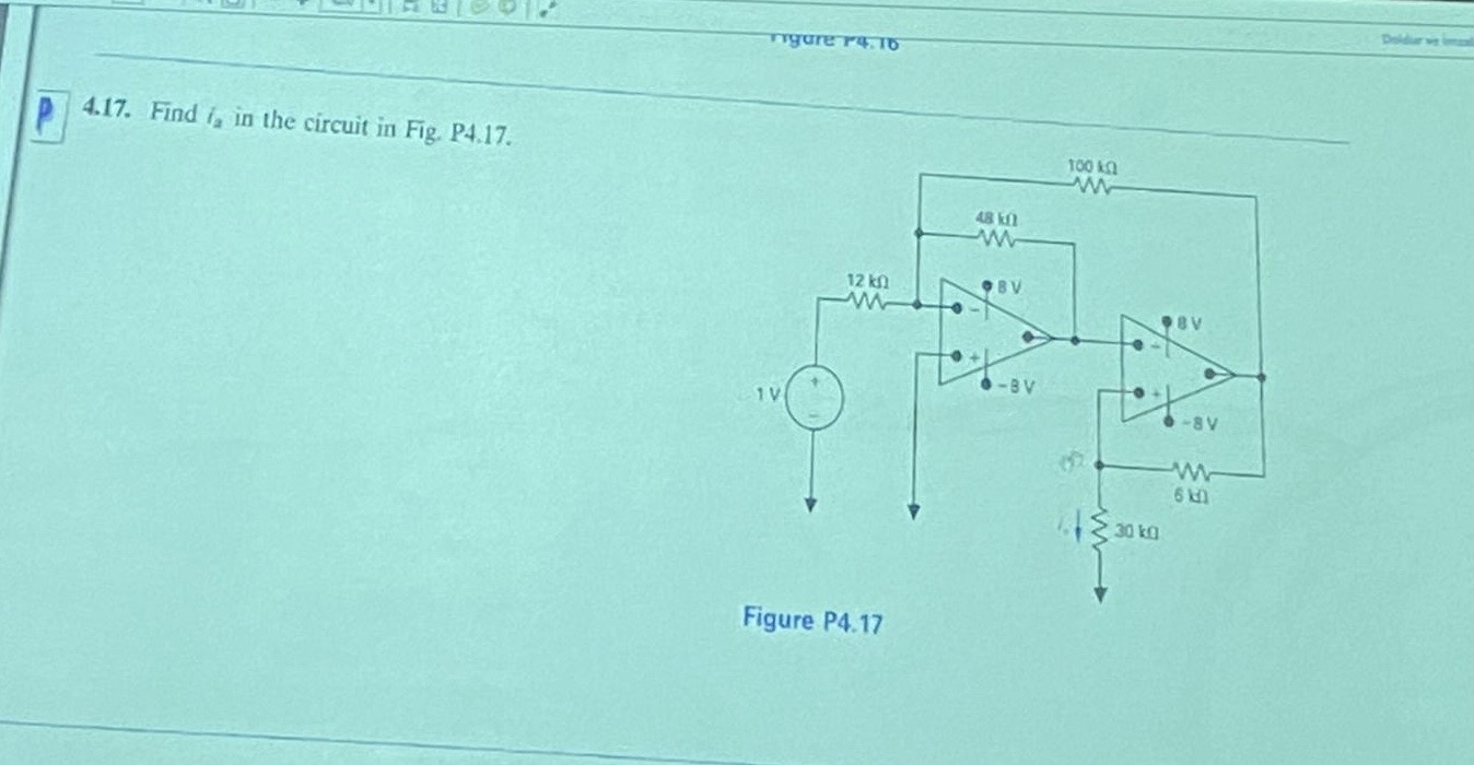 Solved P 4.17. ﻿Find i2 ﻿in the circuit in Fig. P4.17. | Chegg.com