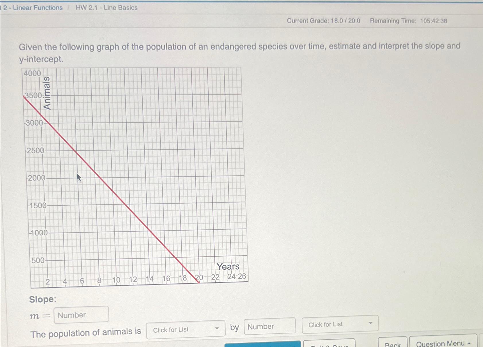 Solved 2 - ﻿Linear FunctionsHW 2.1 - ﻿Line BasicsCurrent | Chegg.com