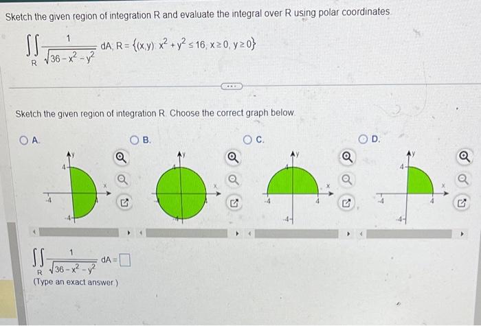 Solved sketch the given region of integration R and evaluate | Chegg.com