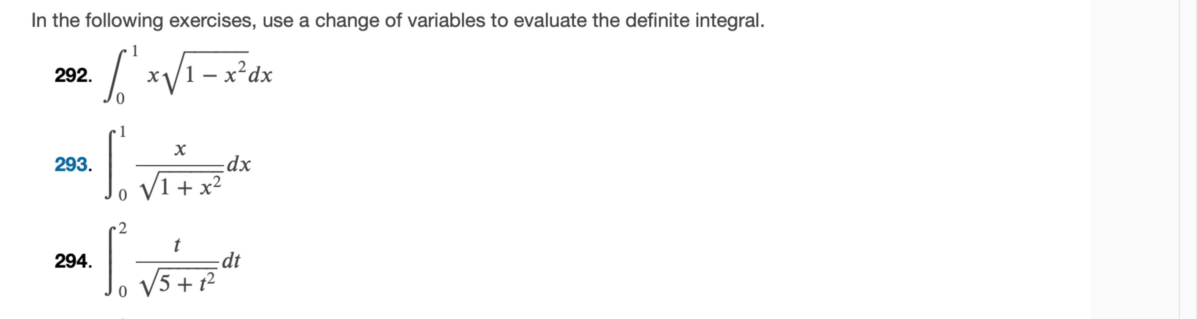 Solved In the following exercises, use a change of variables | Chegg.com