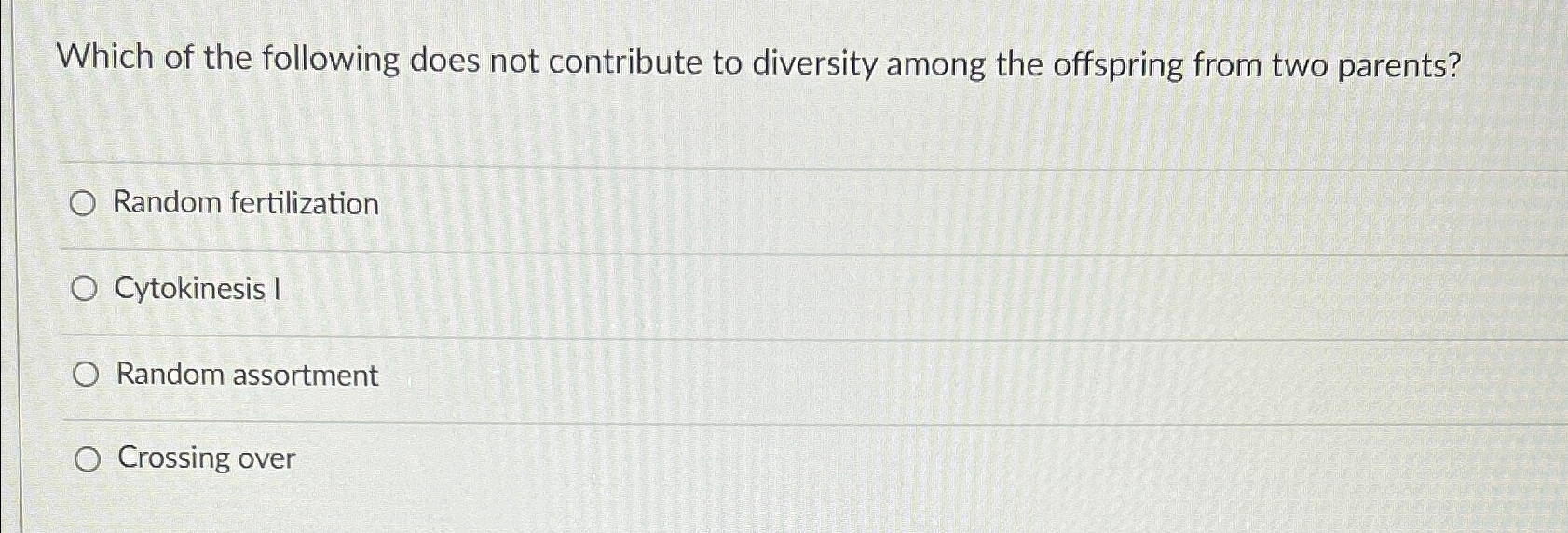 Solved Which of the following does not contribute to | Chegg.com