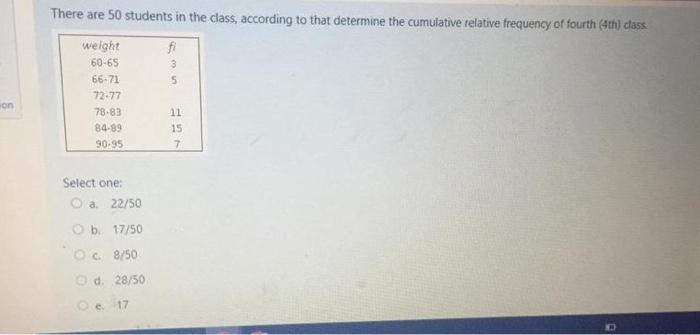 Solved on There are 50 students in the class, according to | Chegg.com