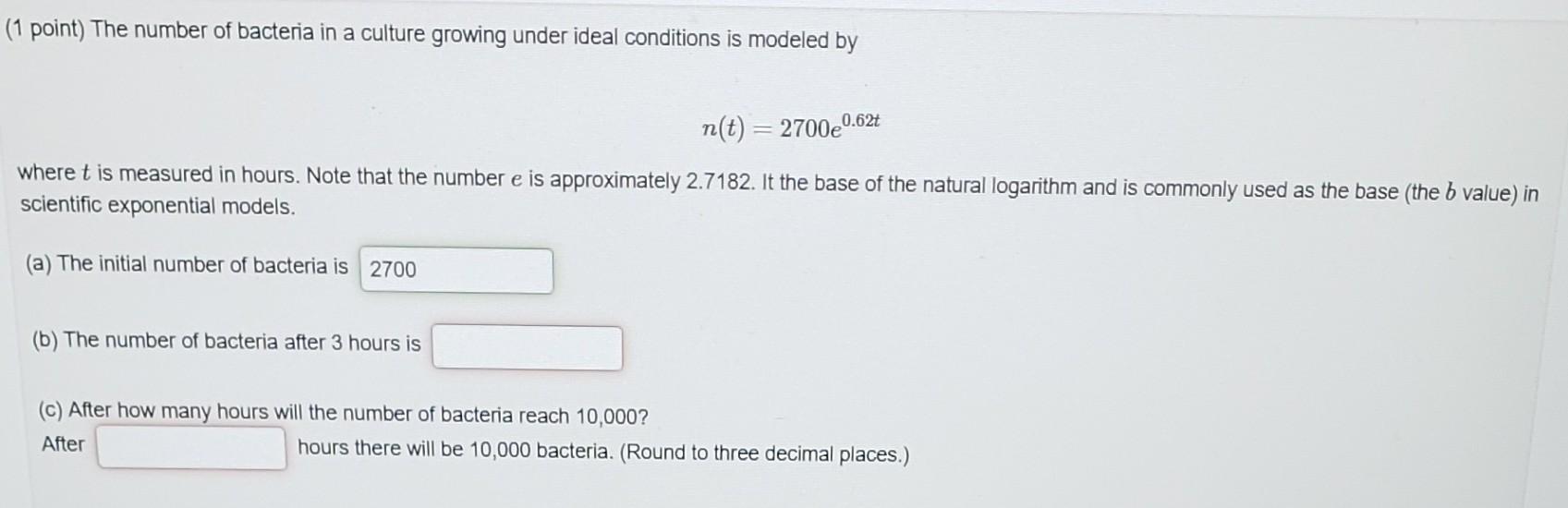 Solved I got the first part right but I got b and c wrong. | Chegg.com
