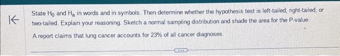 Solved State H0 and Ha in words and in symbols. Then | Chegg.com