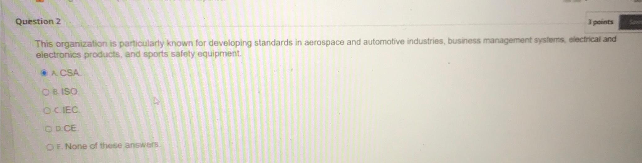 Solved Question 23 ﻿pointsThis organization is particularly | Chegg.com