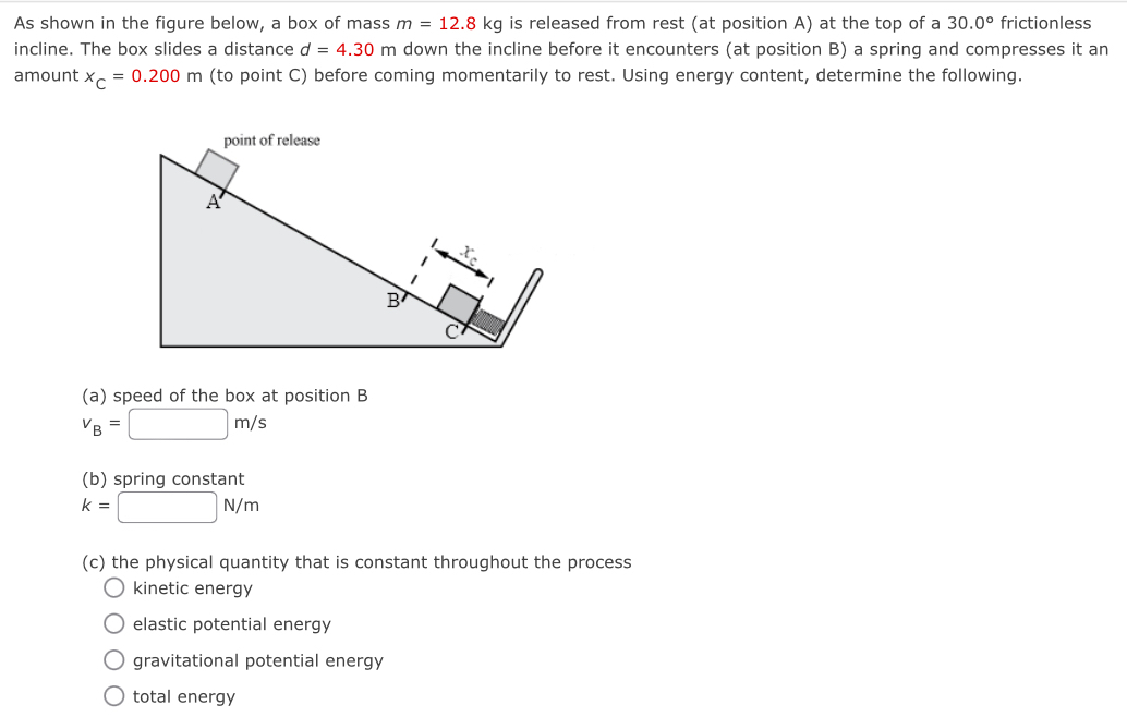 Solved As shown in the figure below, a box of mass m=12.8kg | Chegg.com