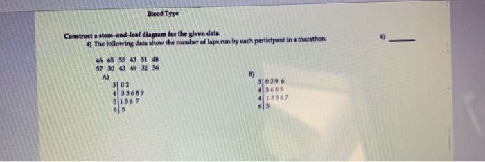 Solved 1) ____ Classify the data as either qualitative or | Chegg.com