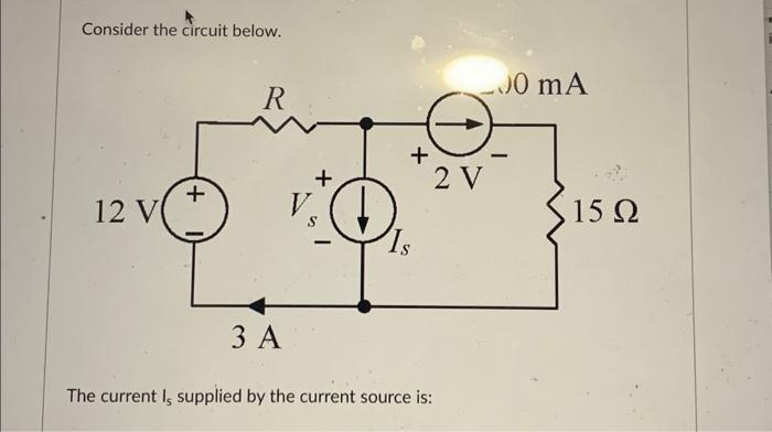 Solved Consider the circuit below. The current \\( I_{s} \\) | Chegg.com