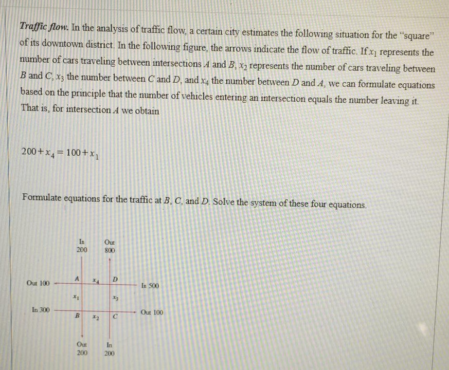 Solved Traffic flow. In the analysis of traffic flow, a | Chegg.com