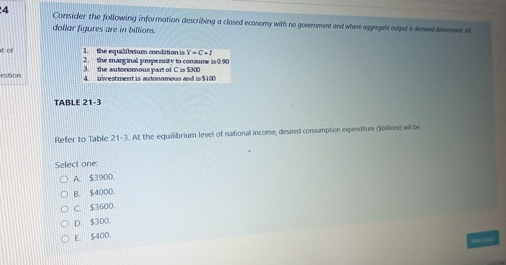 Solved 4Consider the following information describing a | Chegg.com