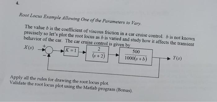 Solved Root Locus Example Allowing One of the Parameters to | Chegg.com