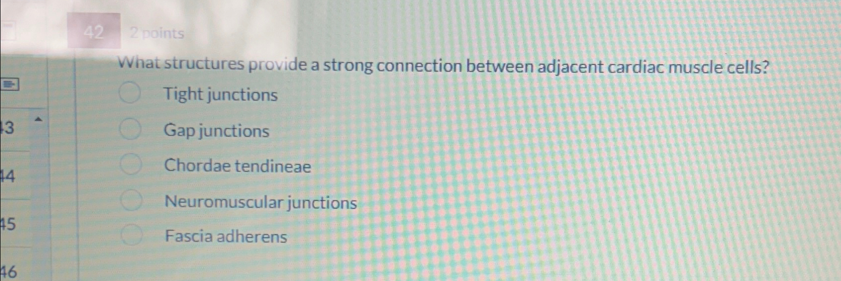 Solved 42 ﻿pointsWhat structures provide a strong connection | Chegg.com