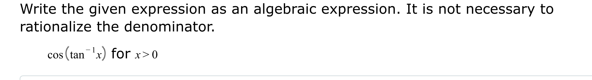 Write the given expression as an algebraic | Chegg.com