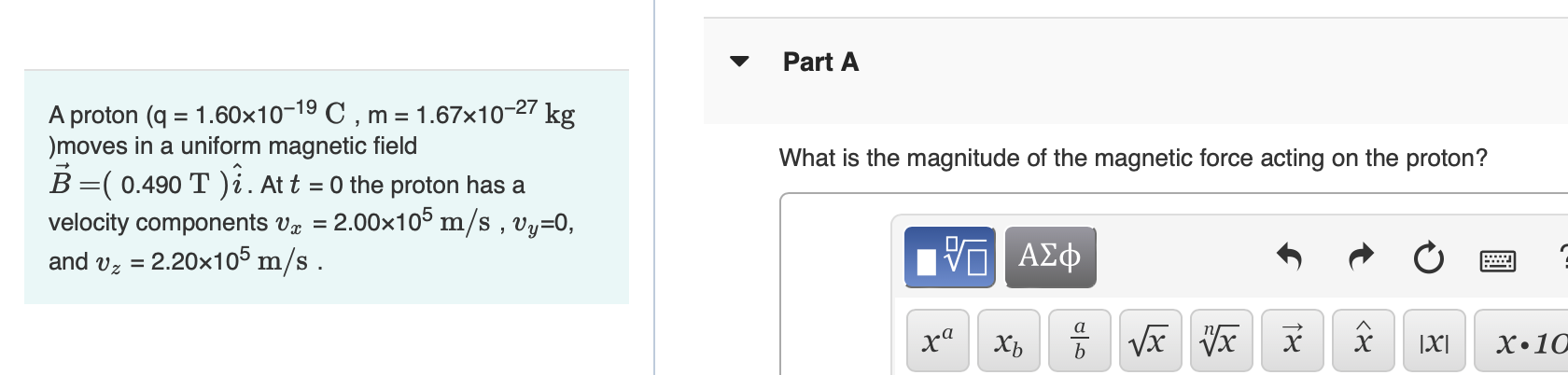 Solved Part AA proton moves in a uniform magnetic | Chegg.com