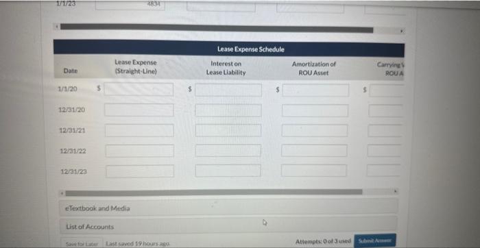 Solved \r\nPrepare the lease amoctization schedulels) for | Chegg.com