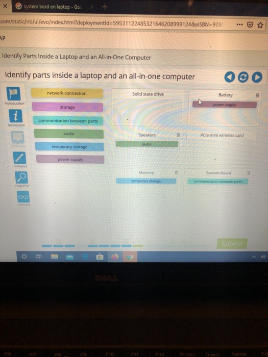 Solved x system bord on laptop - GOCX + | Chegg.com