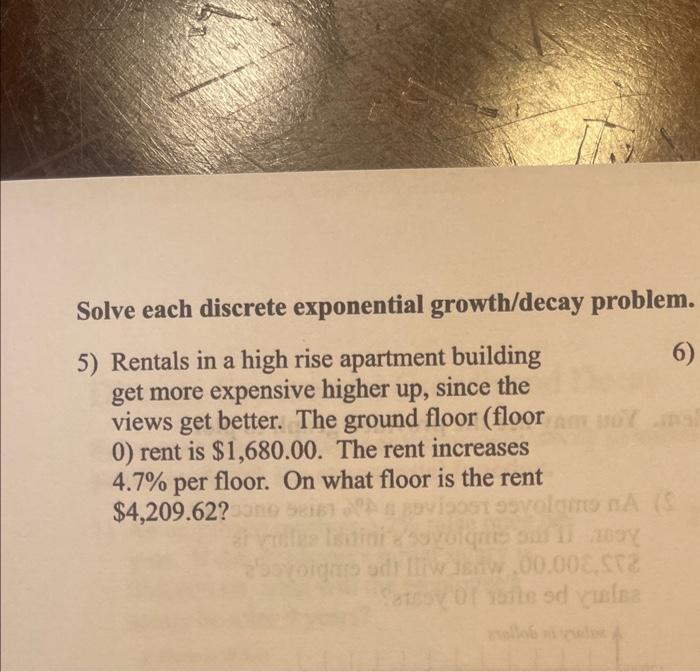 Solved Solve each discrete exponential growth/decay problem. | Chegg.com