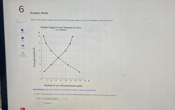 Solved b. Use this information to construct the US export | Chegg.com