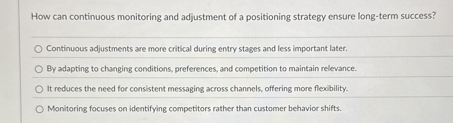 Solved How can continuous monitoring and adjustment of a | Chegg.com