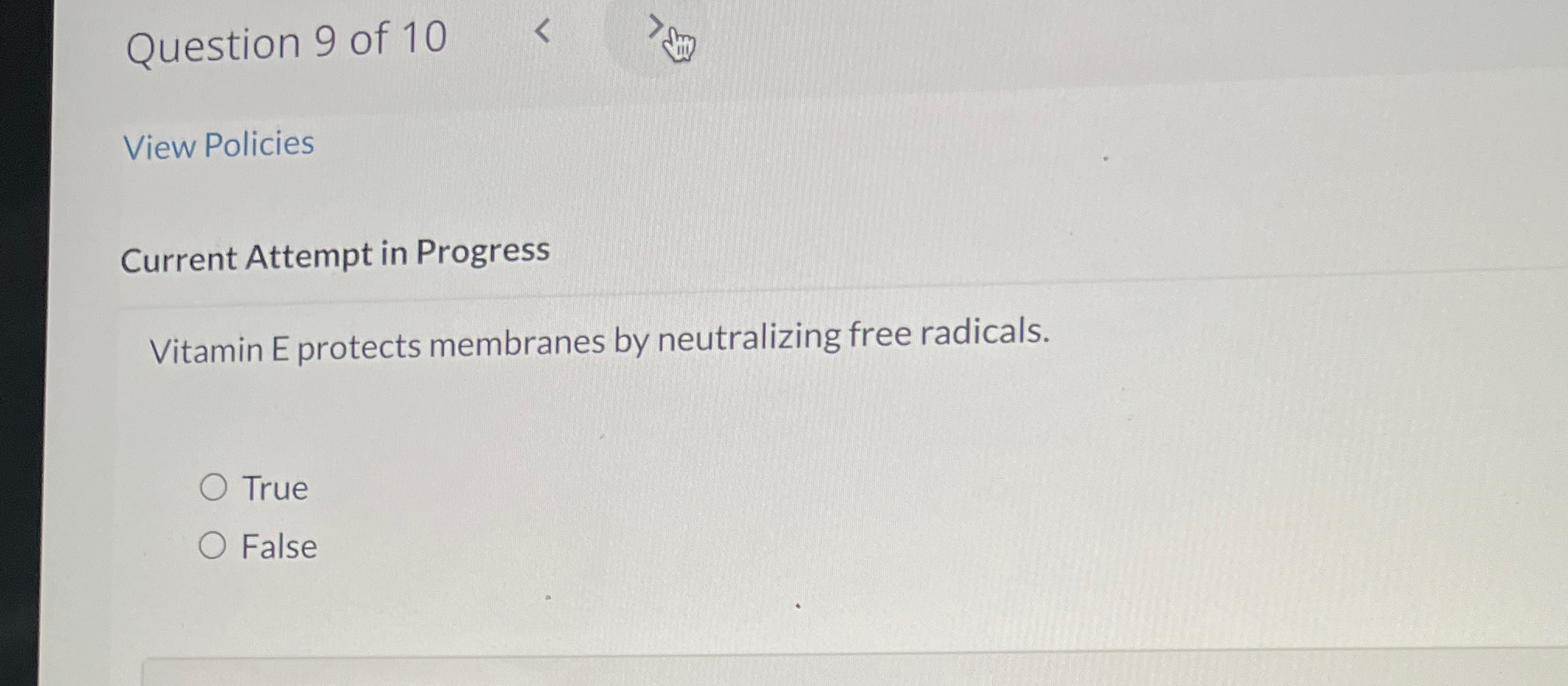 Solved Question 9 ﻿of 10View PoliciesCurrent Attempt in | Chegg.com