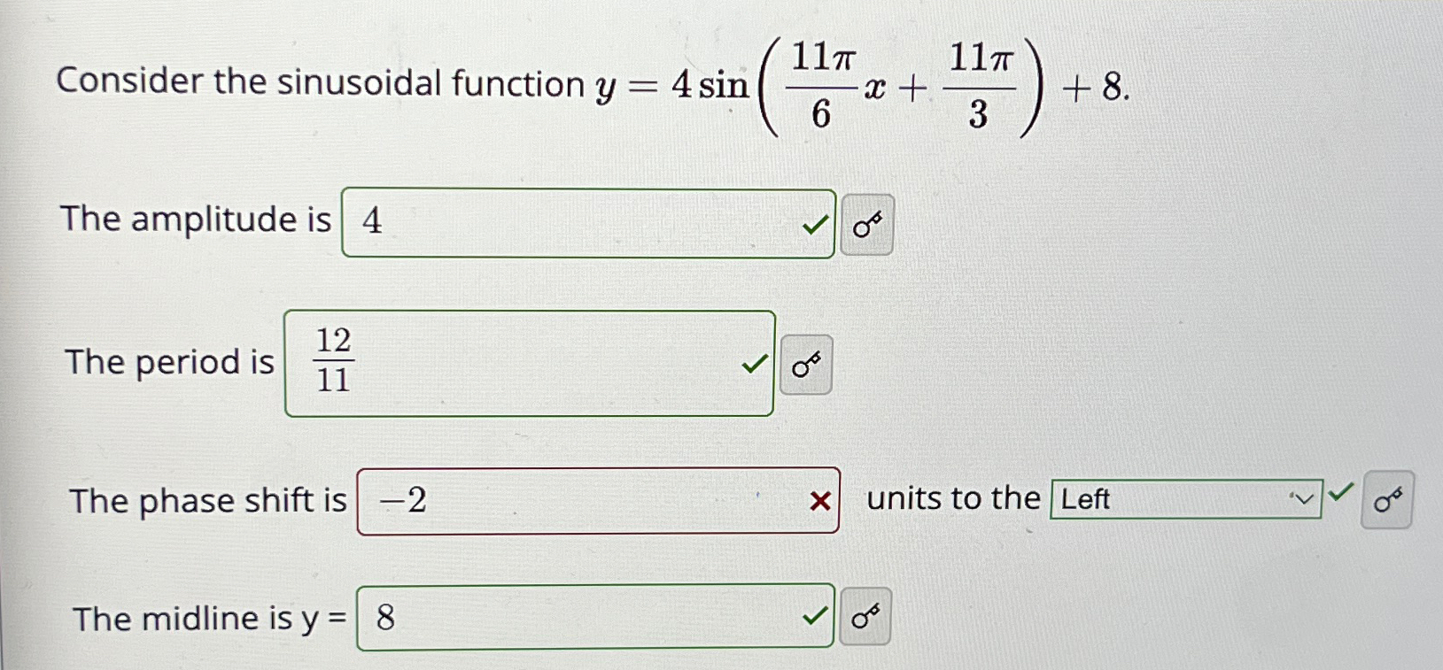 Solved Consider the sinusoidal function | Chegg.com