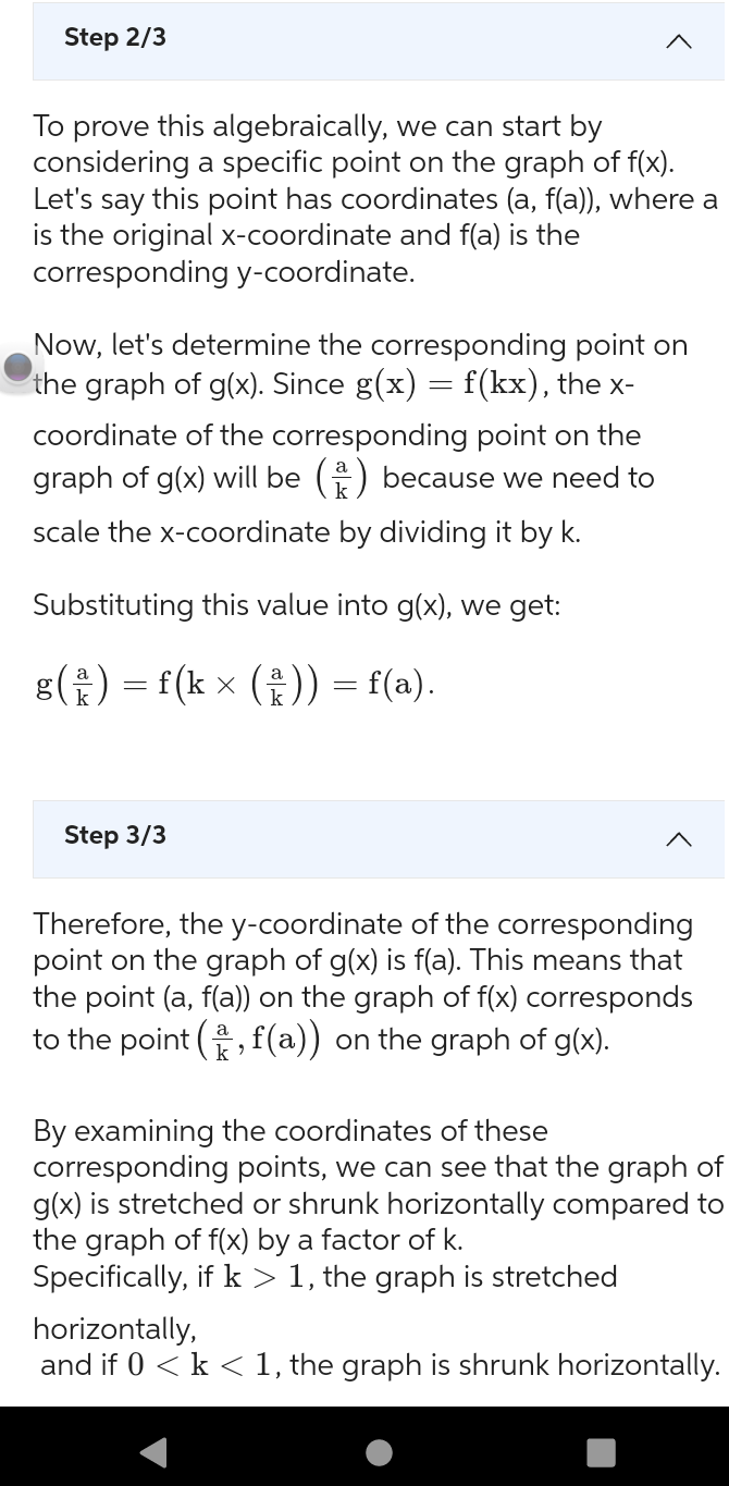 Solved What is mathematical or algebraic proof of the | Chegg.com