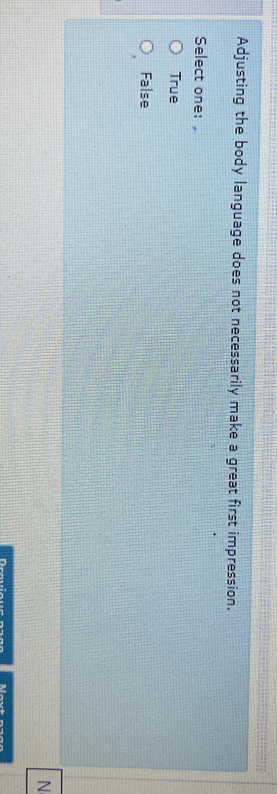 Solved Adjusting the body language does not necessarily make | Chegg.com
