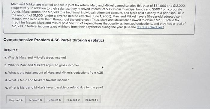 Solved Marc and Mikkel are married and file a joint tax | Chegg.com Solved Marc and Mikkel are married and file a joint tax | Chegg.com