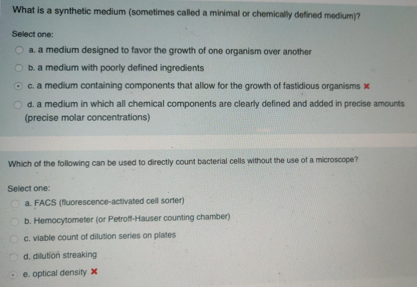Solved What is a synthetic medium (sometimes called a | Chegg.com