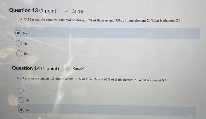 Solved A 25.12 g sample contains 1.00 mol of atoms, 25% of | Chegg.com