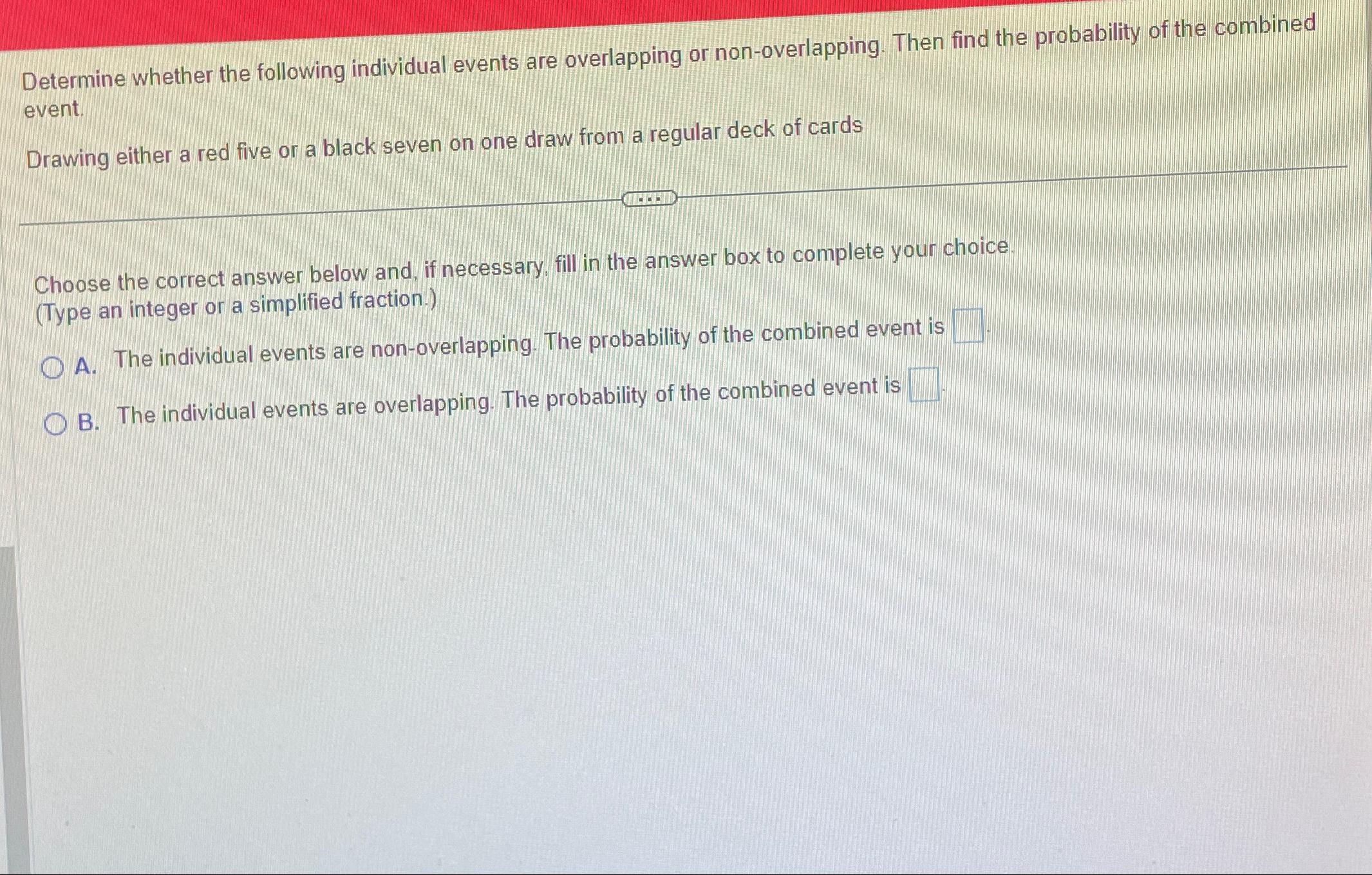 Solved Determine whether the following individual events are | Chegg.com
