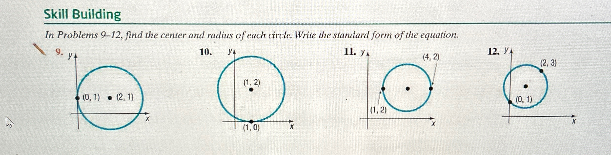 Solved Skill BuildingIn Problems 9-12, ﻿find the center and | Chegg.com