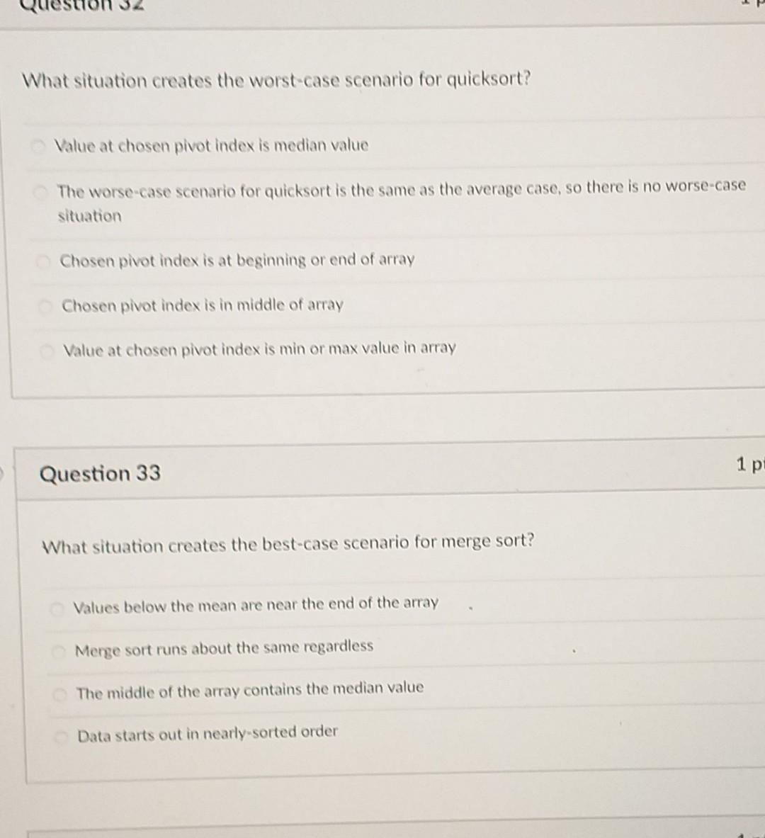 Solved What situation creates the worst-case scenario for | Chegg.com