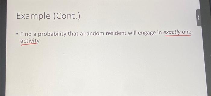 - Find a probability that a random resident will | Chegg.com