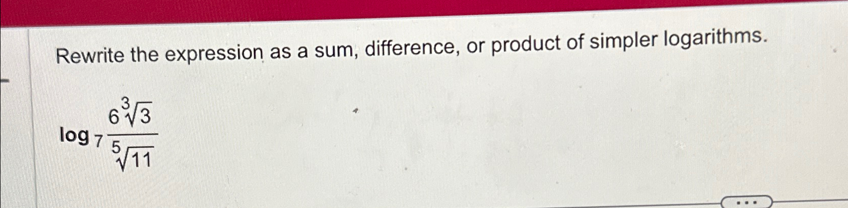 Solved Rewrite the expression as a sum, difference, or | Chegg.com
