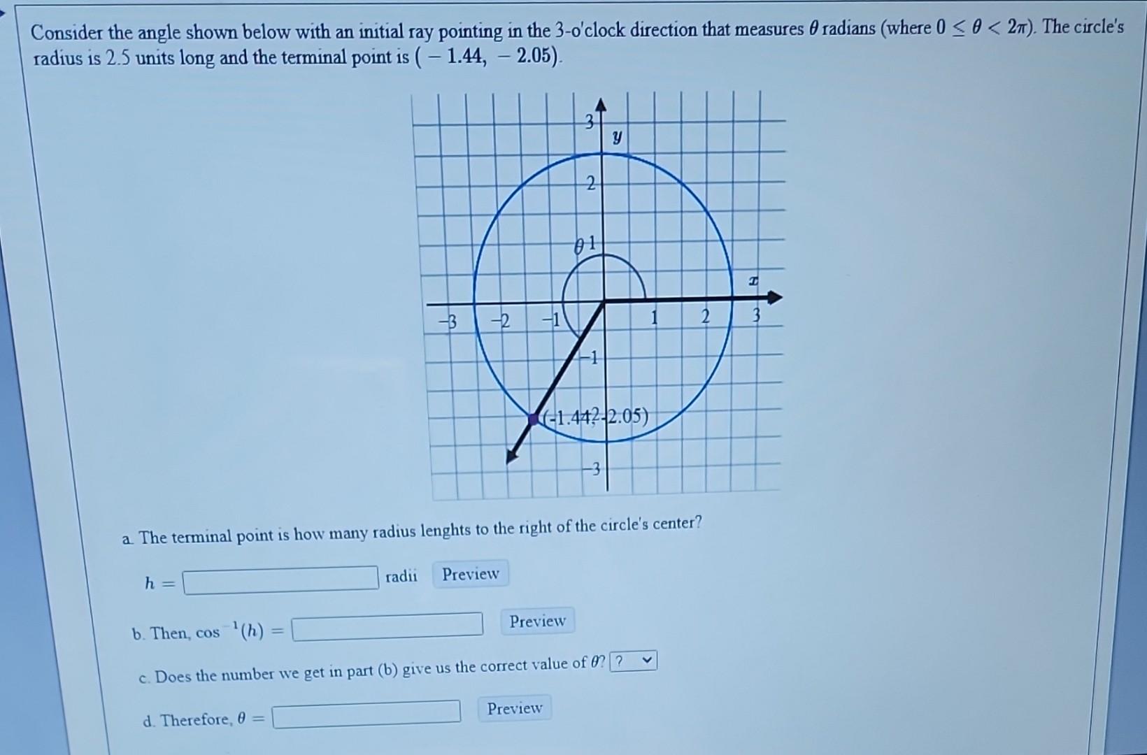 Solved Consider the angle shown below with an initial ray | Chegg.com