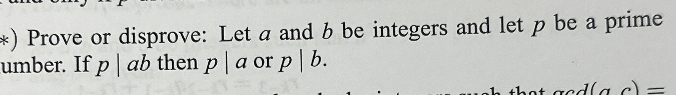 Solved *) ﻿Prove or disprove: Let a and b ﻿be integers and | Chegg.com