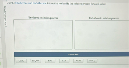 Solved Use the Exothermic and Endothermic interactive to | Chegg.com