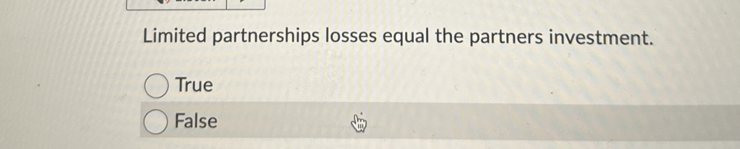 Solved Limited partnerships losses equal the partners | Chegg.com