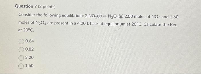 Solved Question 7 (3 points) Consider the following | Chegg.com