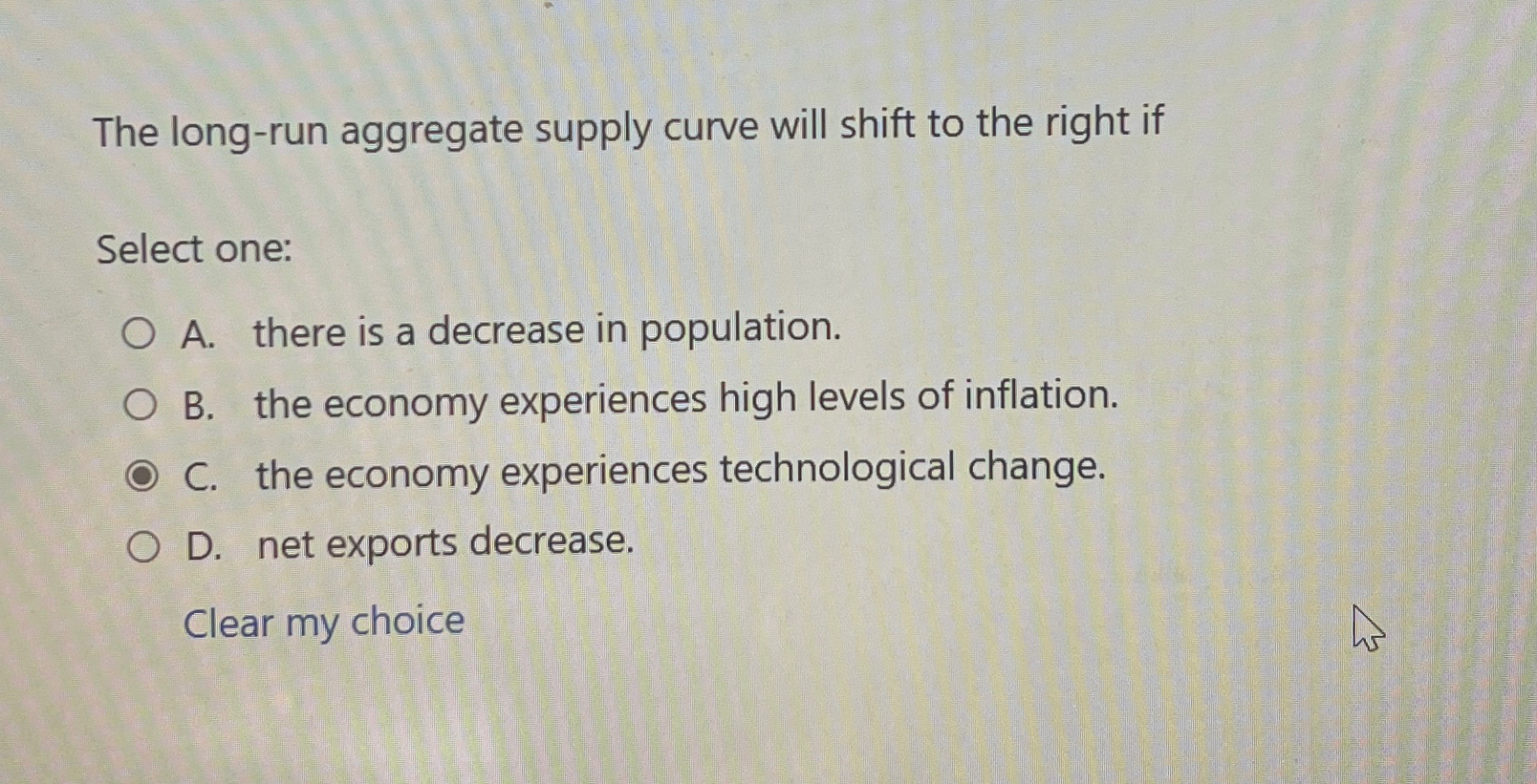 Solved The long-run aggregate supply curve will shift to the | Chegg.com