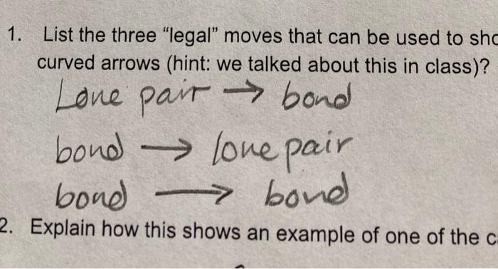 Solved Notes on curved arrow formalism in drawing | Chegg.com