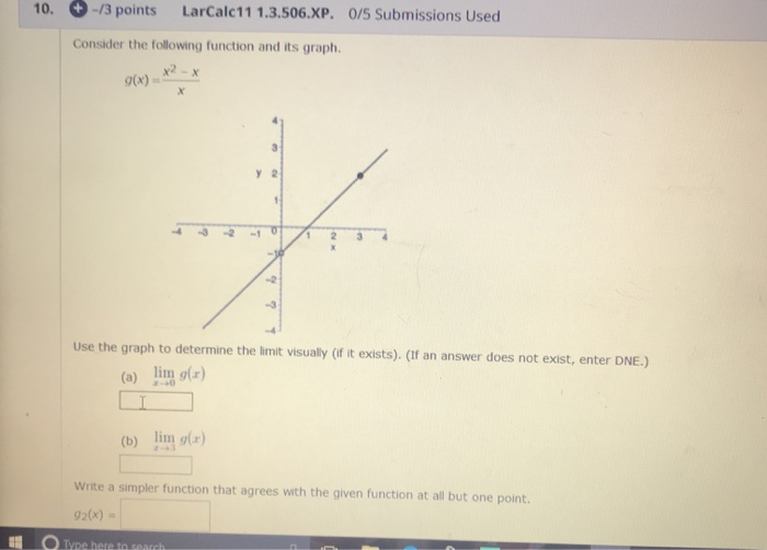Solved 10. -13 points LarCalc11 1.3.506.XP. 0/5 Submissions | Chegg.com Solved 10. -13 points LarCalc11 1.3.506.XP. 0/5 Submissions | Chegg.com
