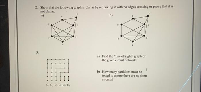 Solved 2. Show that the following graph is planar by | Chegg.com