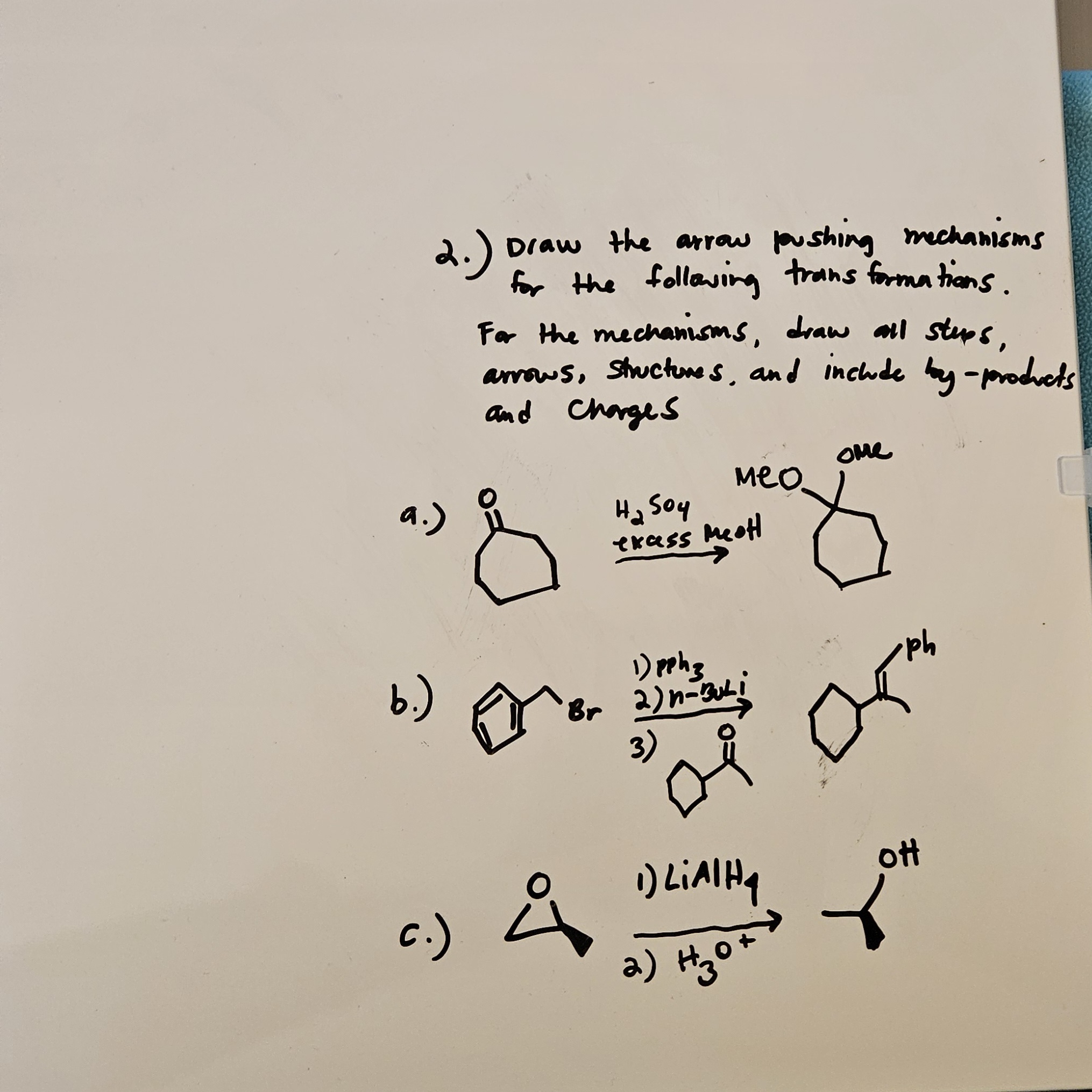 Solved 2.→?2H3O+Please answer by ﻿drawing out and not by | Chegg.com