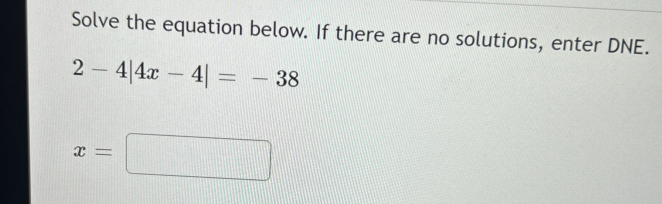 Solved Solve the equation below. If there are no solutions, | Chegg.com