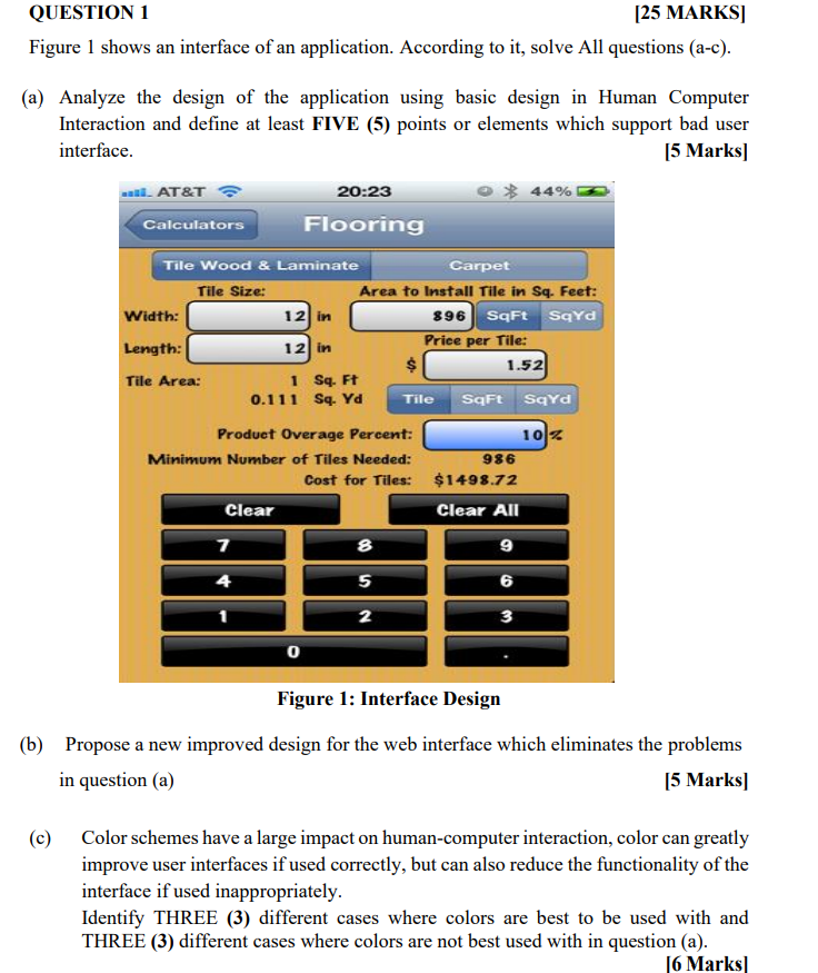 Solved QUESTION 1 [25 MARKS] Figure 1 shows an interface of | Chegg.com