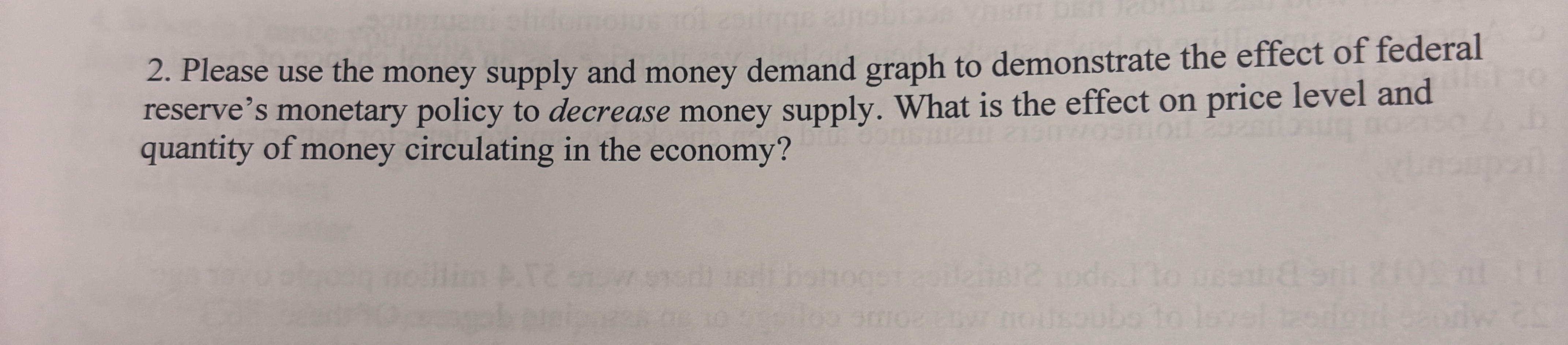 Solved Please use the money supply and money demand graph to | Chegg.com