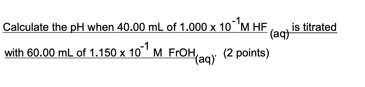 Solved Calculate the pH ﻿when 40.00mL ﻿of | Chegg.com