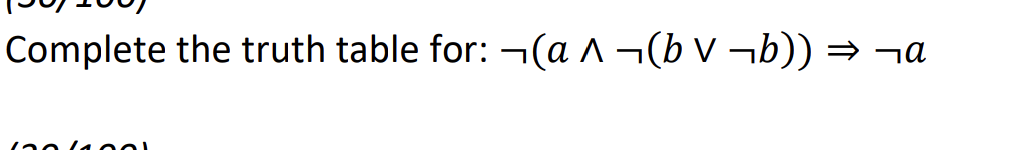Solved Complete the truth table for: | Chegg.com